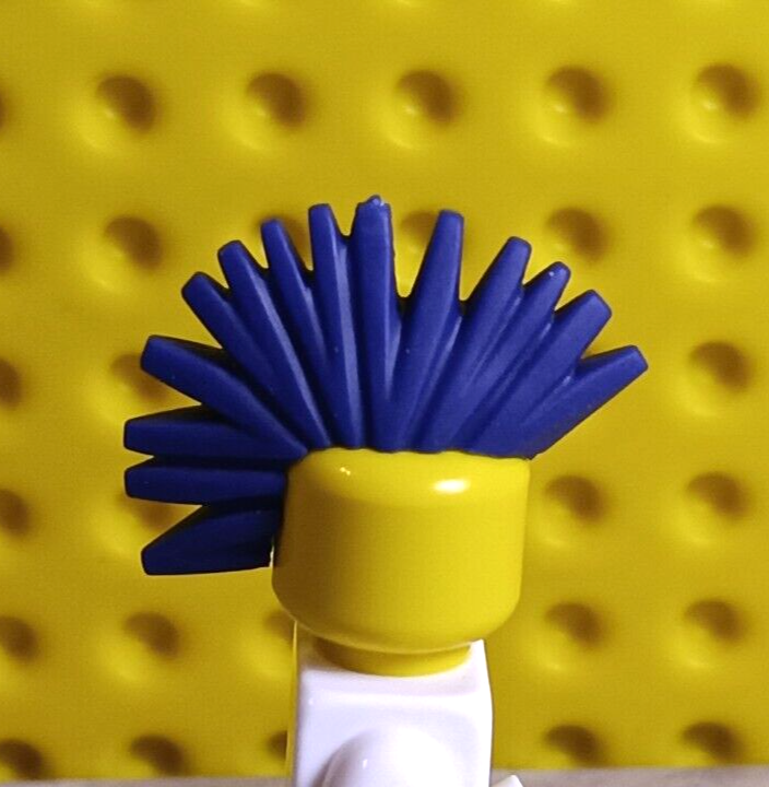 LEGO Mohawk Straight Up Dark Blue Spiked High Villain Mohawk Batman ...