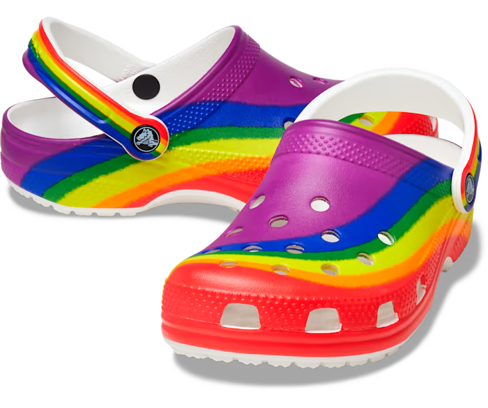 Crocs Classic Rainbow Dye Clog Unisex Colorful Comfort Shoes Size M5/W7 ...