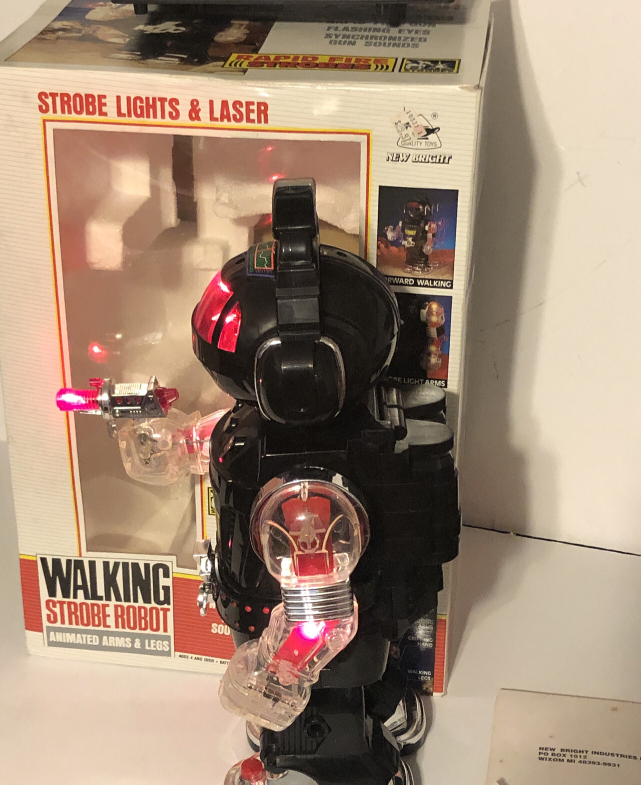 Strobot Robot New Bright Strobe Lights Laser Walking Robot box ...