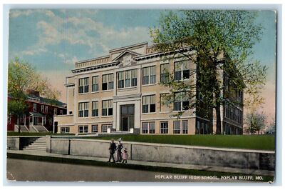 c1920s Poplar Bluff High School Scene Poplar Buff Missouri MO Unposted ...