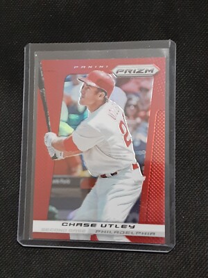 2013 Panini Prizm Baseball Chase Utley Red Prizm SP Card # 119 Phillies ...