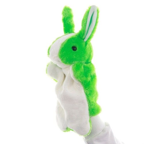 Green Rabbit Cute Animals Hand Puppet Soft Stuffed Doll Toy Gloves ...