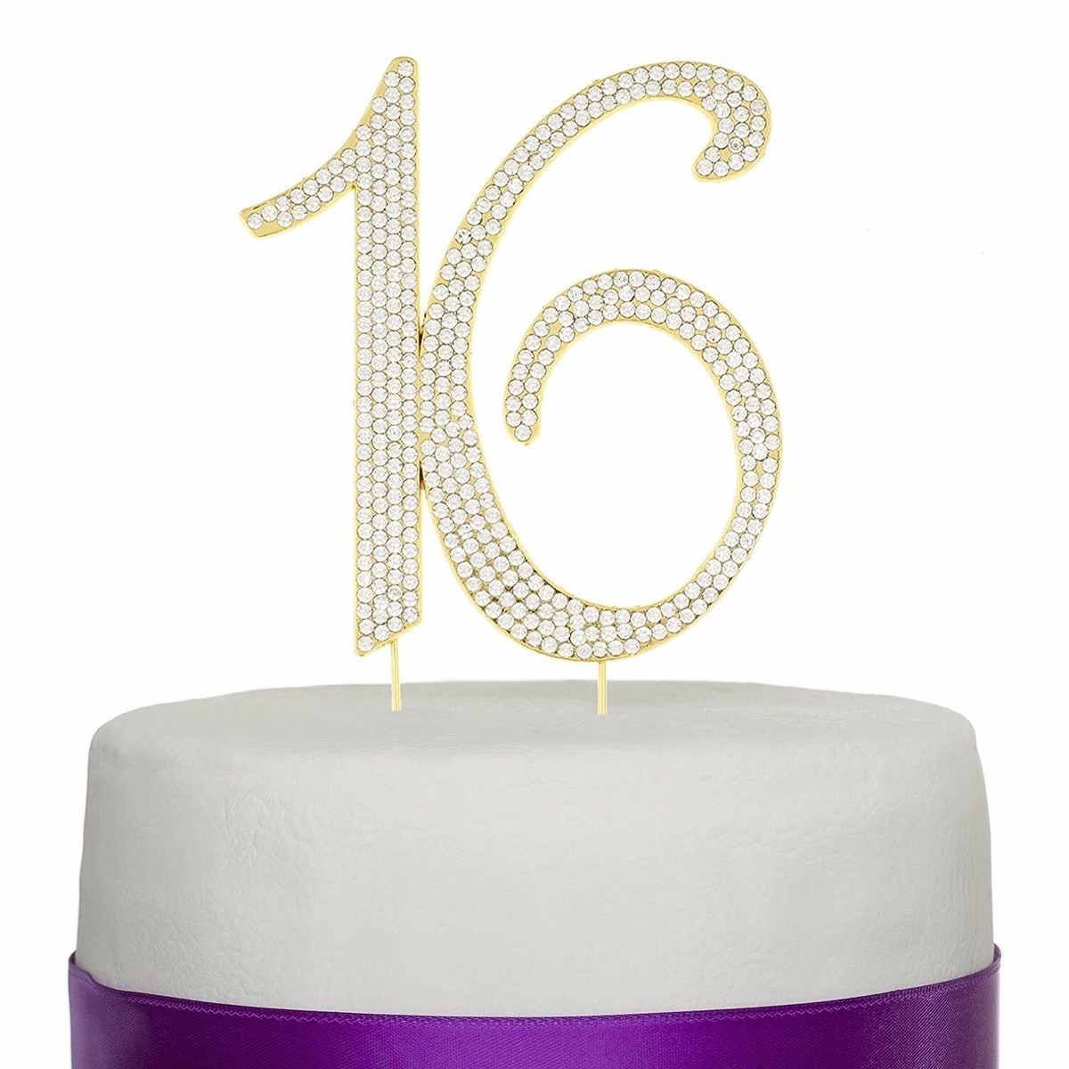 Sweet 16 Rhinestone Cake Serving Set Silver Sweet 16 Birthday