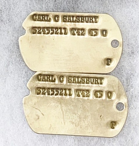 WWII Set Carl Salsbury T-42 Dated Dog Tags | eBay