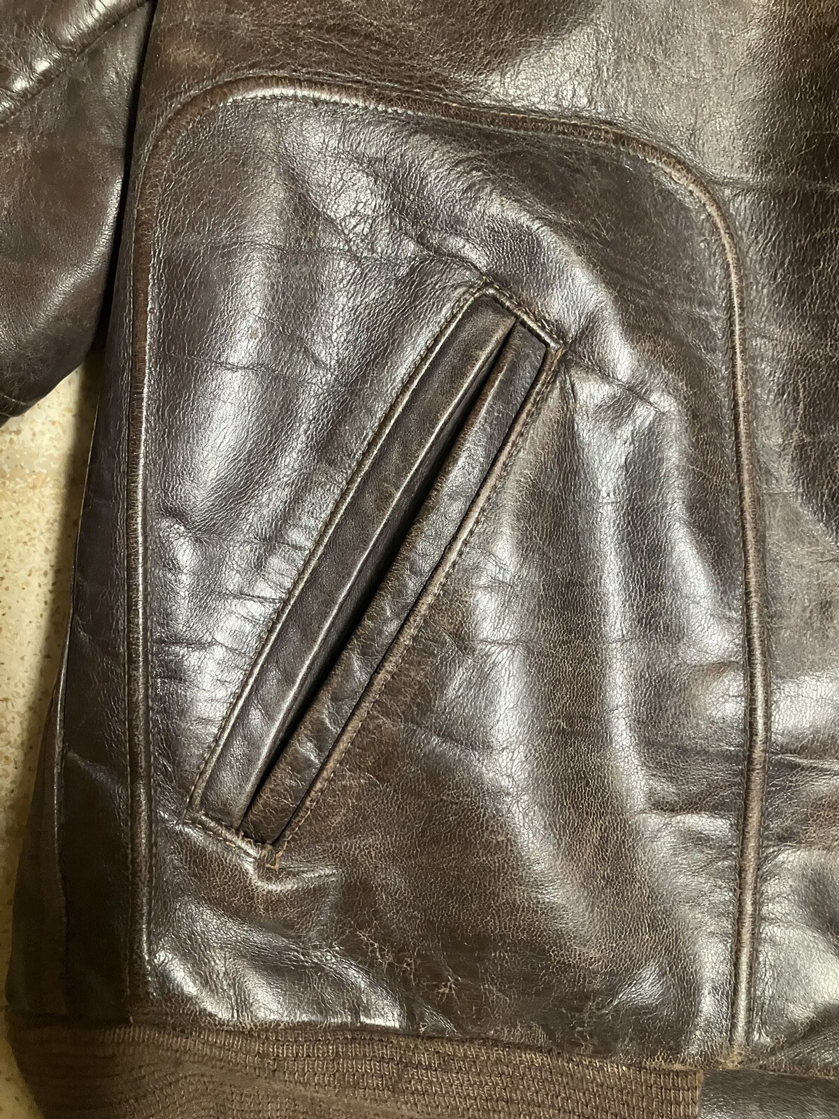 Vintage 40s Hercules Horsehide Leather Bomber Jacket WWll Wool Corduroy ...