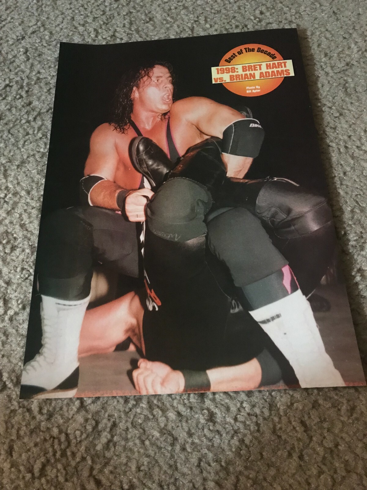Vintage HITMAN BRET HART vs BRIAN ADAMS NWO WCW Wrestling Pinup Photo ...