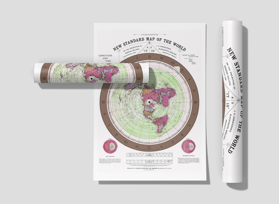 Flat Earth Map Alexander Gleason - 1892 Gleason's New Standard Map of ...