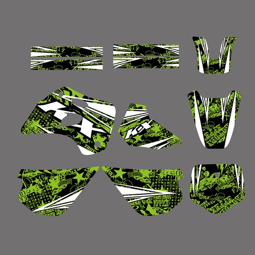Team Graphics Decals Stickers Kit For Kawasaki KX 80 KX80 1994 1995 ...
