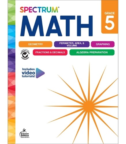 Spectrum Carson Dellosa Education Spectrum Math Workbook, Grade 5 ...