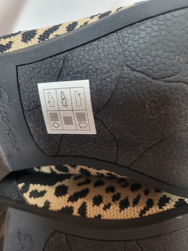 Skechers Women's Cleo Prep Chic Cheetah Black Suede Slip On Shoe Size ...