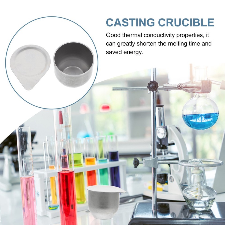 2 Pieces High Temperature Resistant Crucible Lab Dish Metal Melting Kit ...