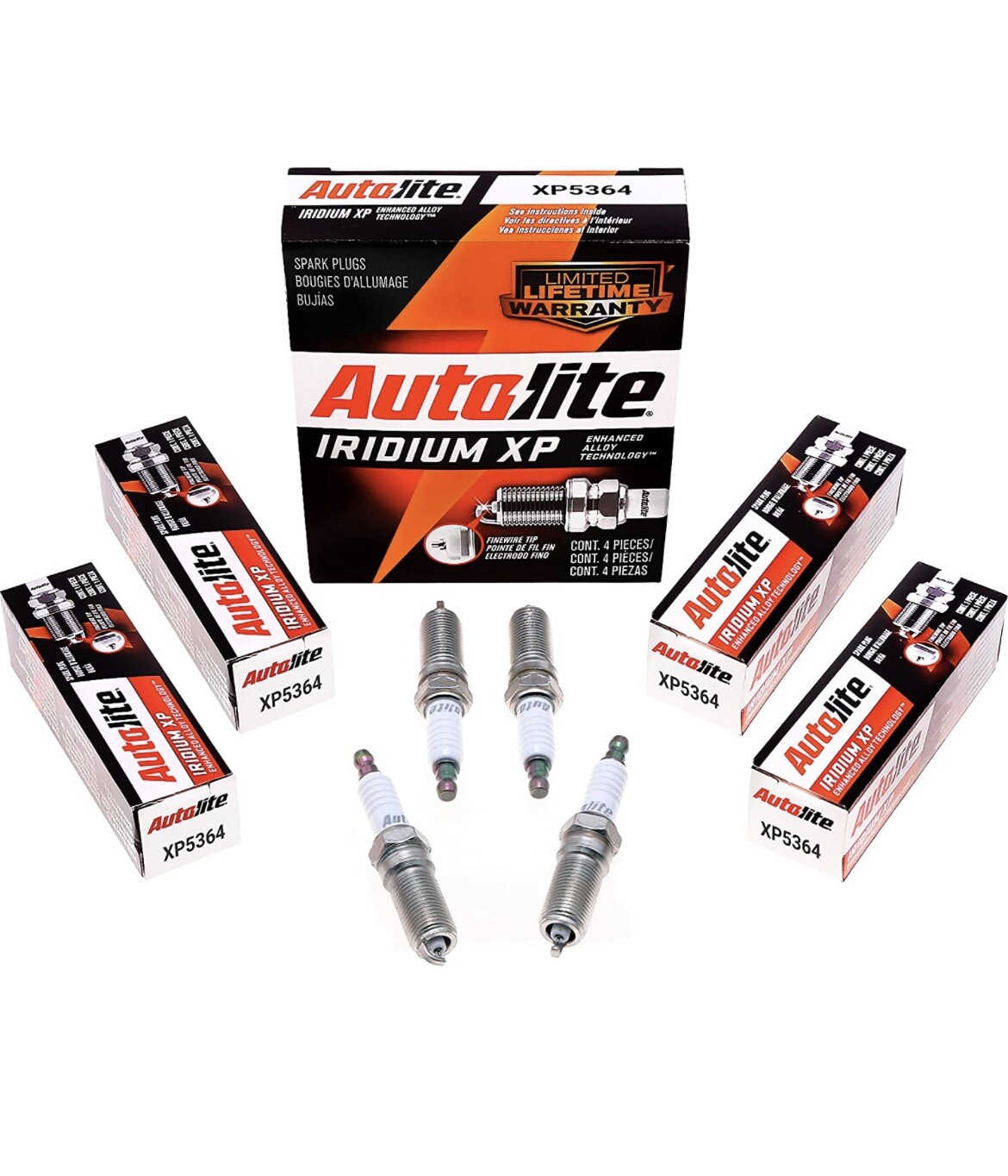 Autolite (4 Pack) Iridium XP Automotive Replacement Spark Plugs #XP5245 ...