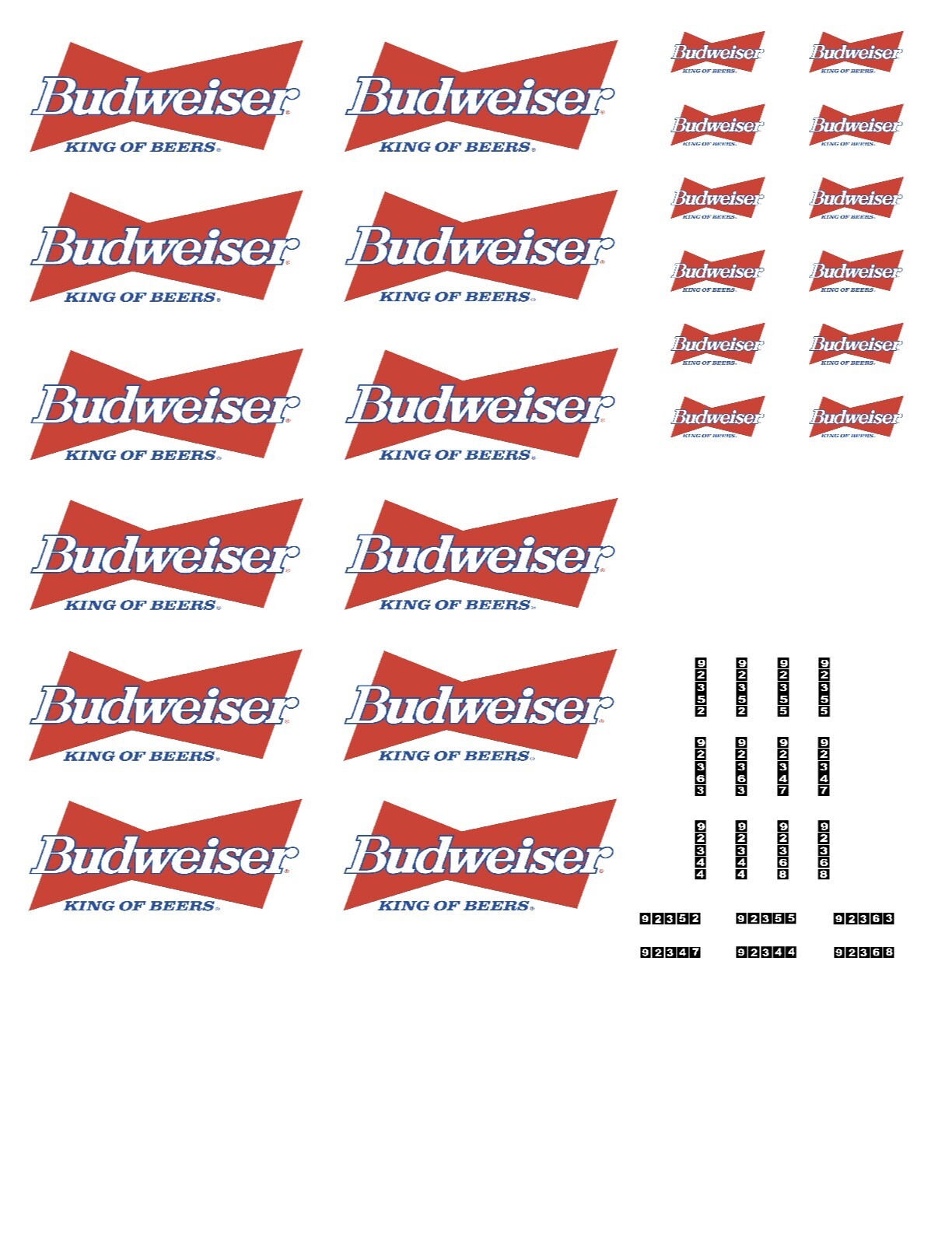 HO Scale Truck / Trailer Decals. " Budweiser " | eBay