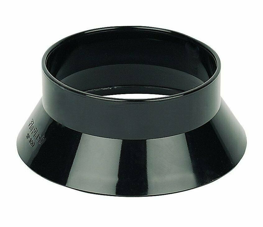 Black Vent Kit 110mm Vent Cowl & Weather Collar Soil Pipe Stack ...