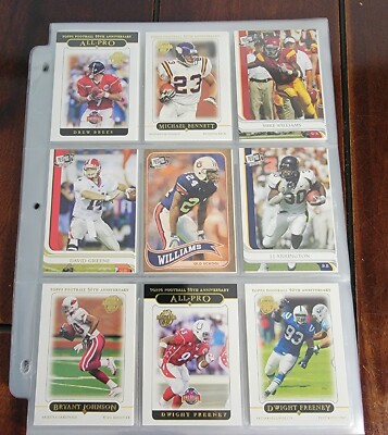 Lot Of 117 NFL Football Cards 2005 Topps 50th Anniversary Cards Plus ...