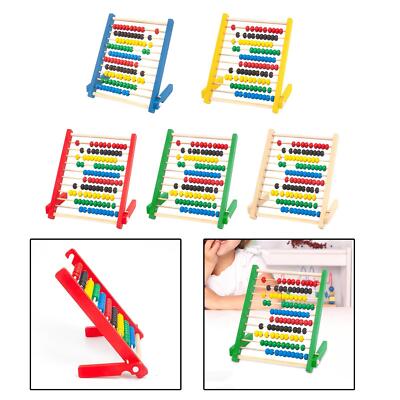 10 Rows Counting Frame Classic Wooden Math Game Toys Educational ...