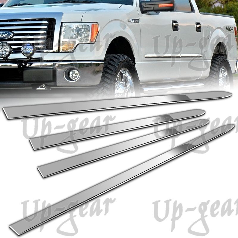 For 09-14 Ford F-150 F150 Crew Cab Chrome ABS 4PCS Body Side Door ...