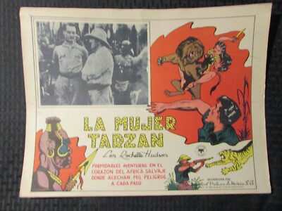1968 LUANA THE GIRL TARZAN 16x12.5" Mexican Lobby Card #3 VG 4.0 Evi ...