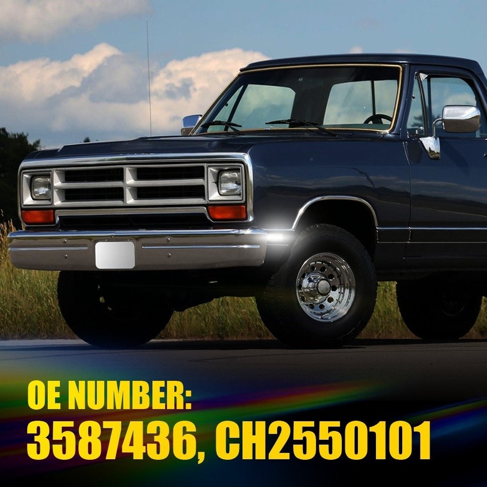 2PC Clear Lens White LED Front Side Marker Light Lamp For Dodge D100 ...