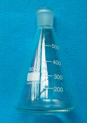 500ml,Glass Erlenmeyer Flask,Groud Joints 24/29,Laboratory Triangle ...
