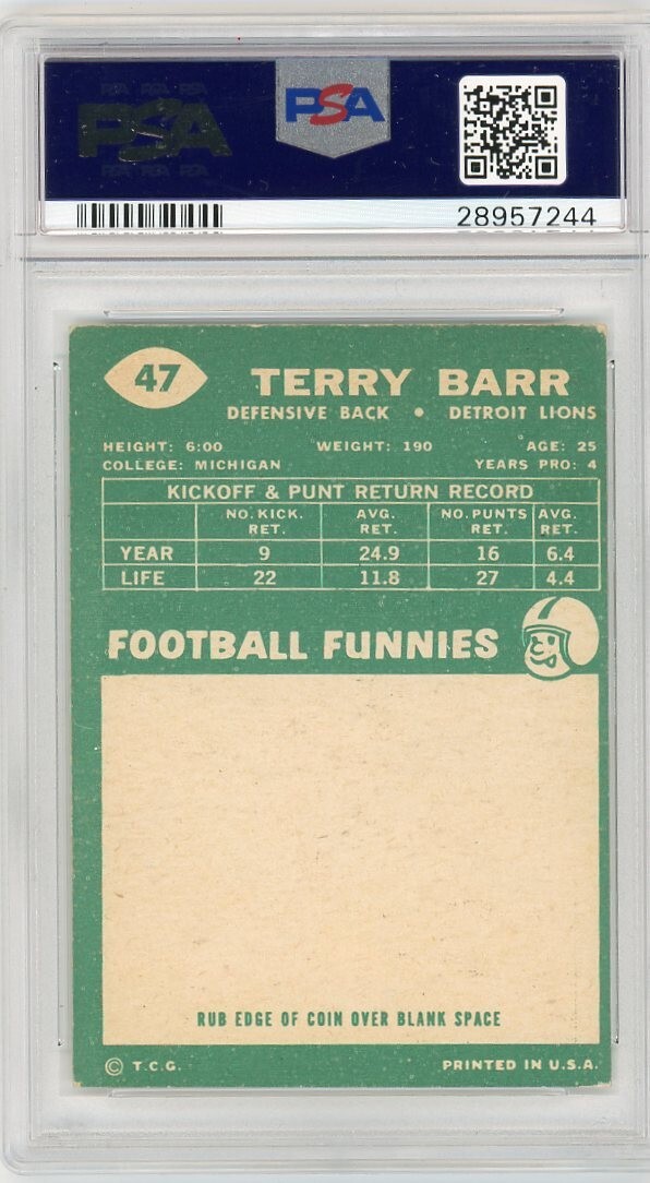 1960 Topps - #47 Terry Barr for sale online | eBay