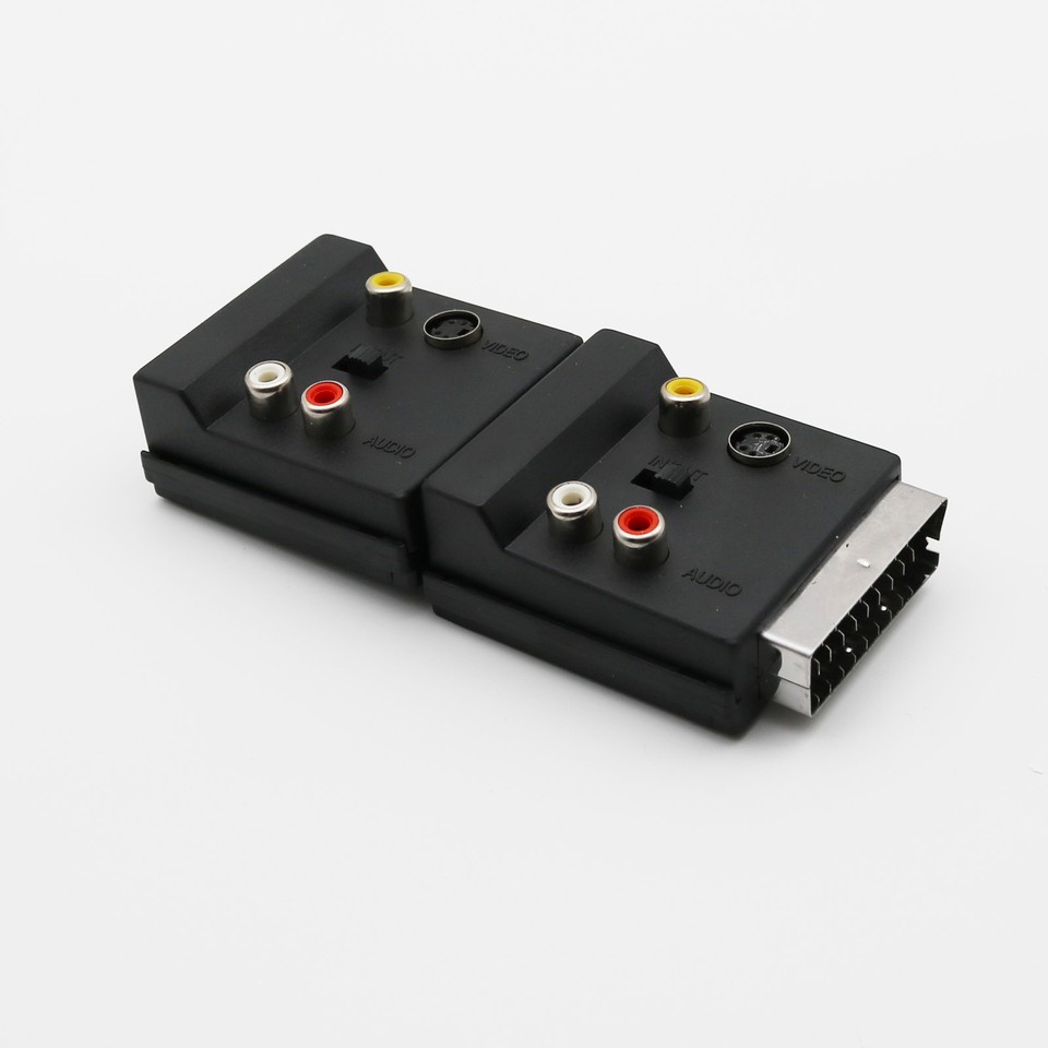 1x Switchable SCART Male to Female with S-Video 3 RCA Audio SCART ...