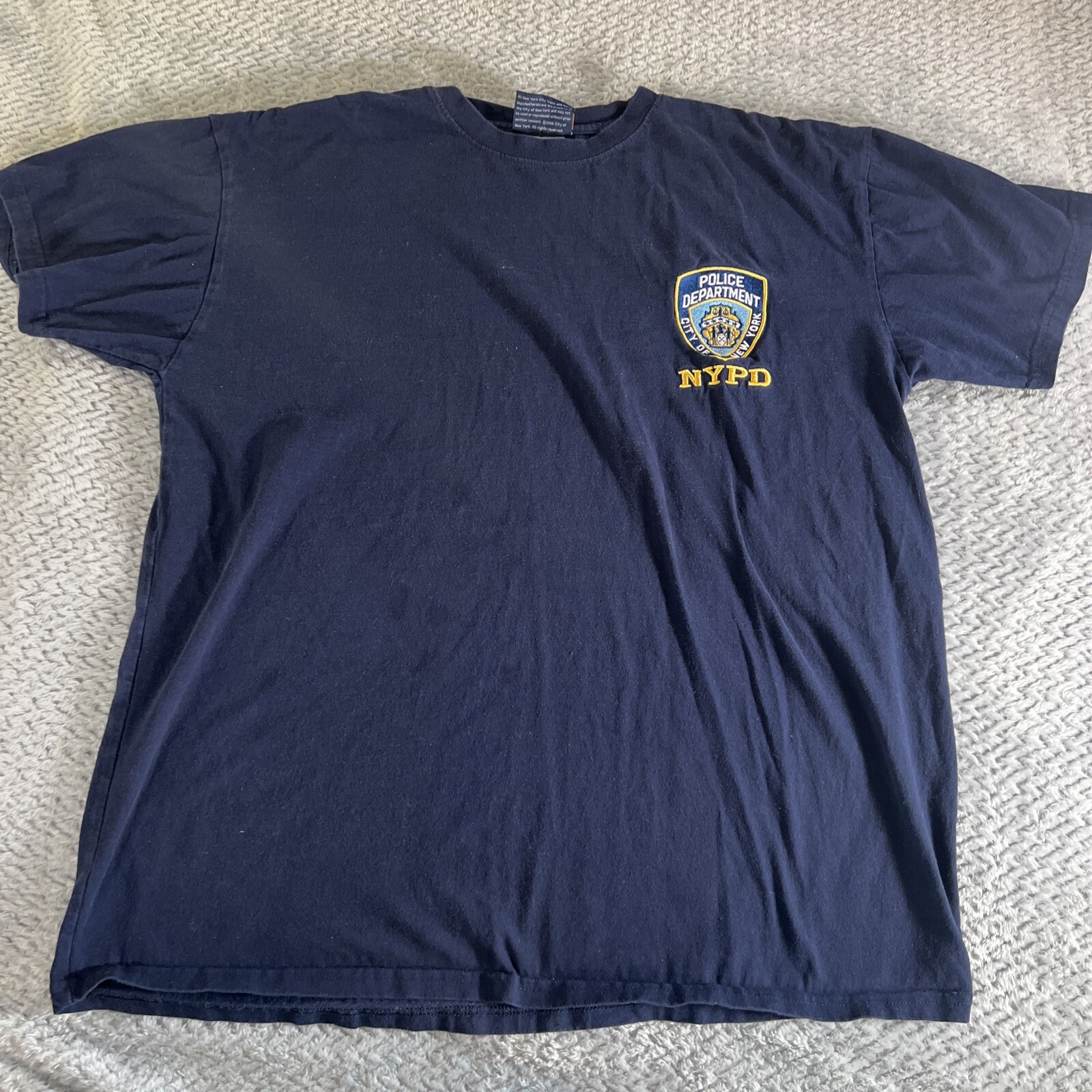 Officially Licensed Embroidered NYPD Size XL T-Shirt … - Gem