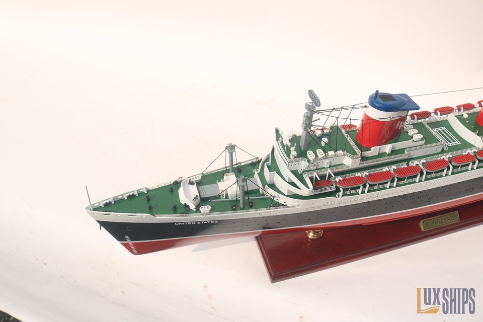 Handcrafted SS United States Ship Model 91cm – Nautical Collectible ...