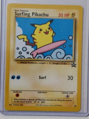 Pokemon Surfing Pikachu 28 Black Star Promo Vintage WOTC NM TCG B45 | eBay