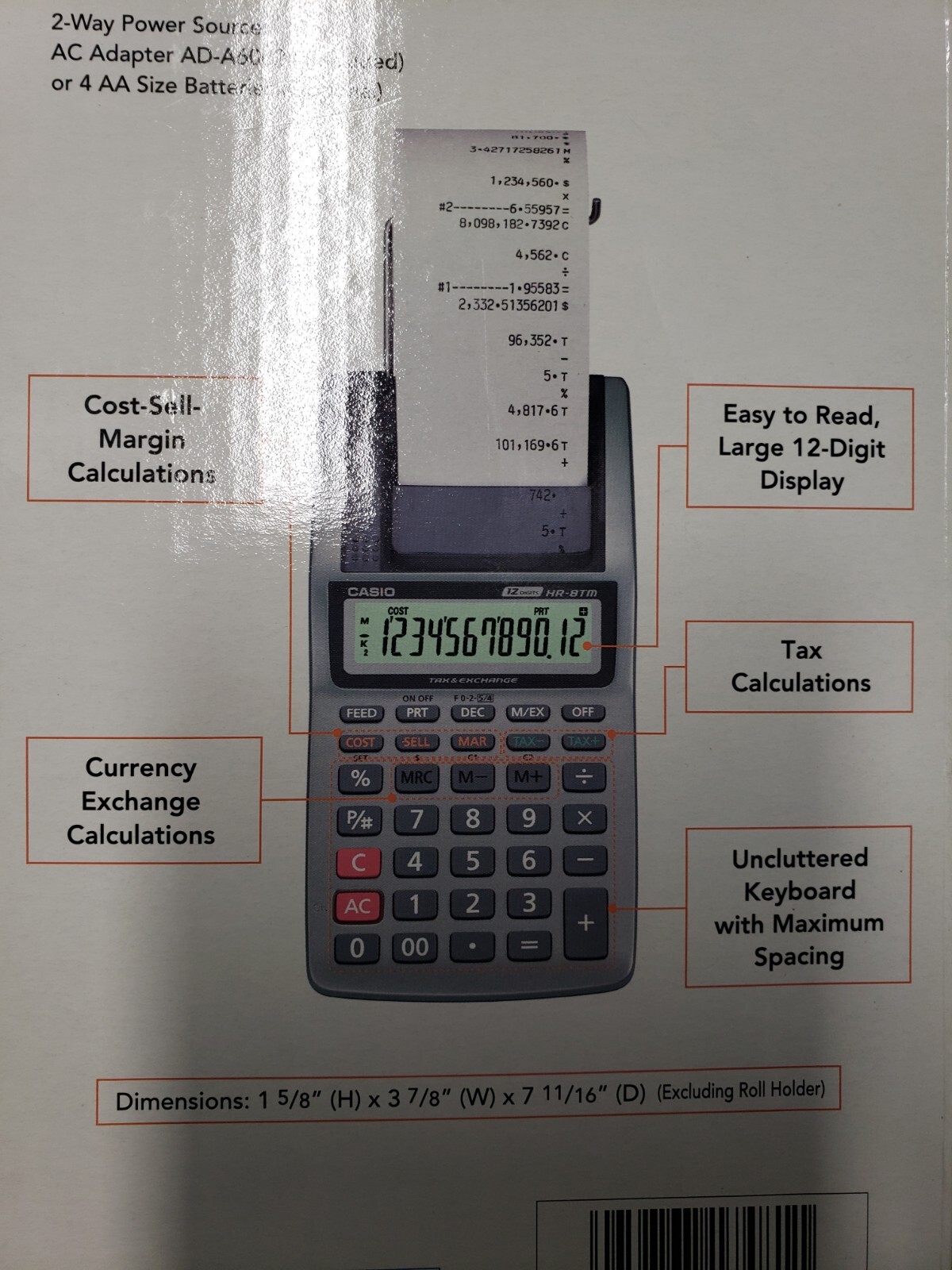 Casio Portable Printing Calculator HR-8TM PLUS-W + NEW PAPER + New INK ...