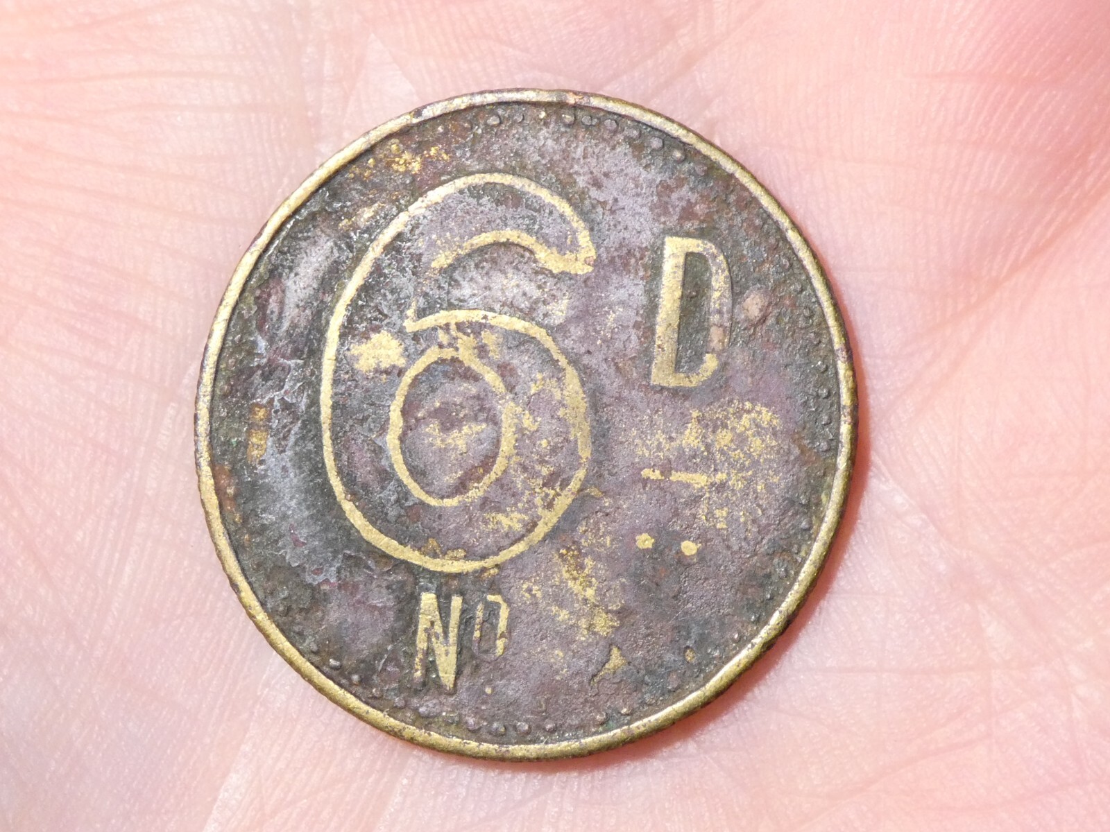 Antique OG & Co Osborne Garret South Africa Sixpence 6D Token #X44 ...