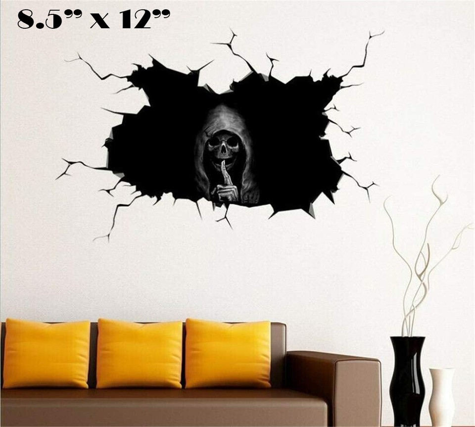 Be Quiet Grim Reaper Skull Vinyl Decal Sticker Car Truck Windshield ...