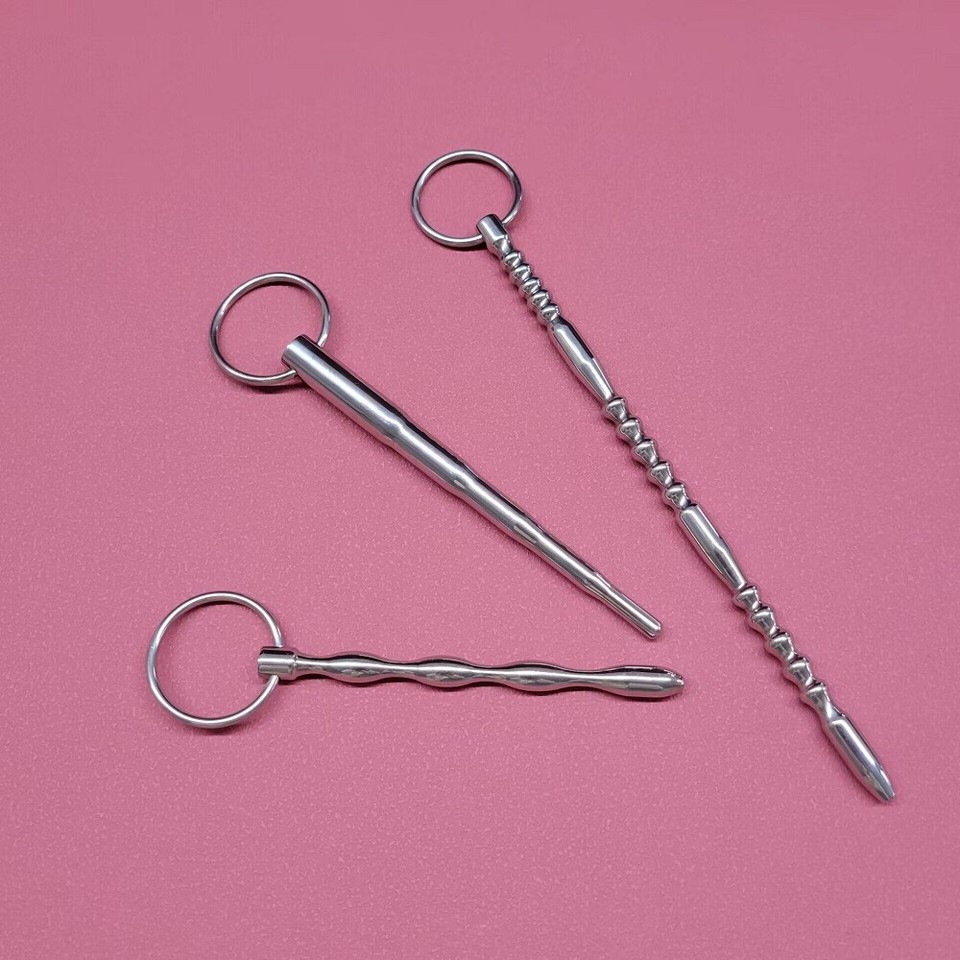 Men Stainless Steel 3 sizes Sounds Sounding Beads Insert Plug Sounds ...