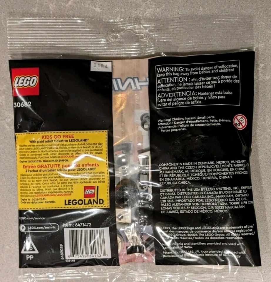 LEGO 30682 NASA Mars Rover Perseverance LEGO Technic Polybag Free ...