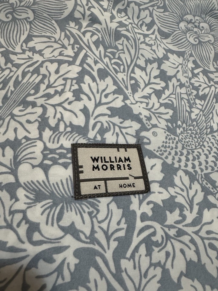 William Morris KING 3 Pc Duvet Cover & Sham Set BIRD AND ANEMONE ...