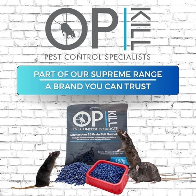 Opkill Professional Rat Poison Bait & Mouse Poison Grain - Strongest ...