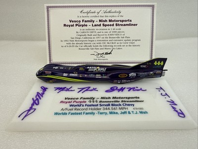 1/46 Vesco Family-Nish Motorsports Royal Purple Bonneville Streamliner ...