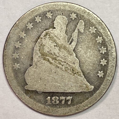 1877 Seated Liberty Quarter Almost Good AG Coin #20177 | eBay