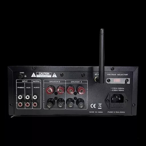 DBP300 2-ch Stereo Receiver w/ Record Player Input/Bluetooth PHONO ...