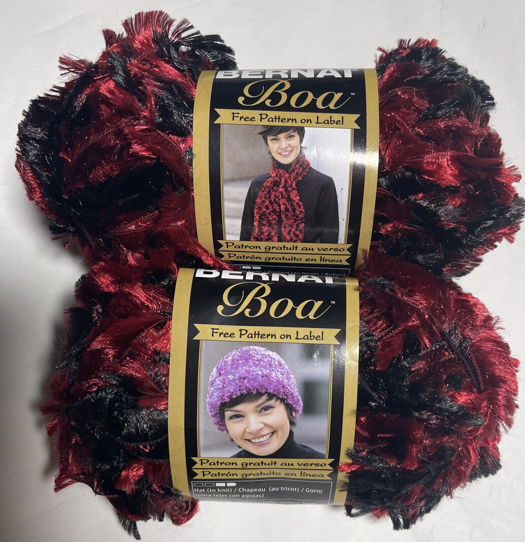 BERNAT BOA Yarn -2 Balls. Cardinal. Buy More / Save Shipping | eBay