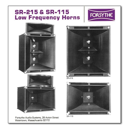 Forsythe SR-115 EAW B115 COPY Single 15"Front Loaded Horn Vintage Old ...