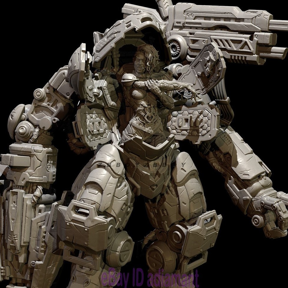 MechWarrior 1/24 Unpainted Resin Figure Model Kits Unassembled TD75 ...