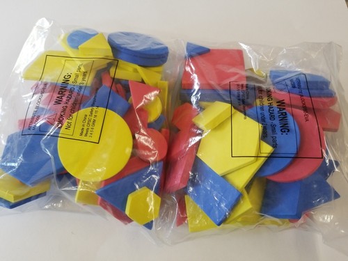 120 Pieces Foam Math kids toys - manipulatives pattern attribute blocks ...