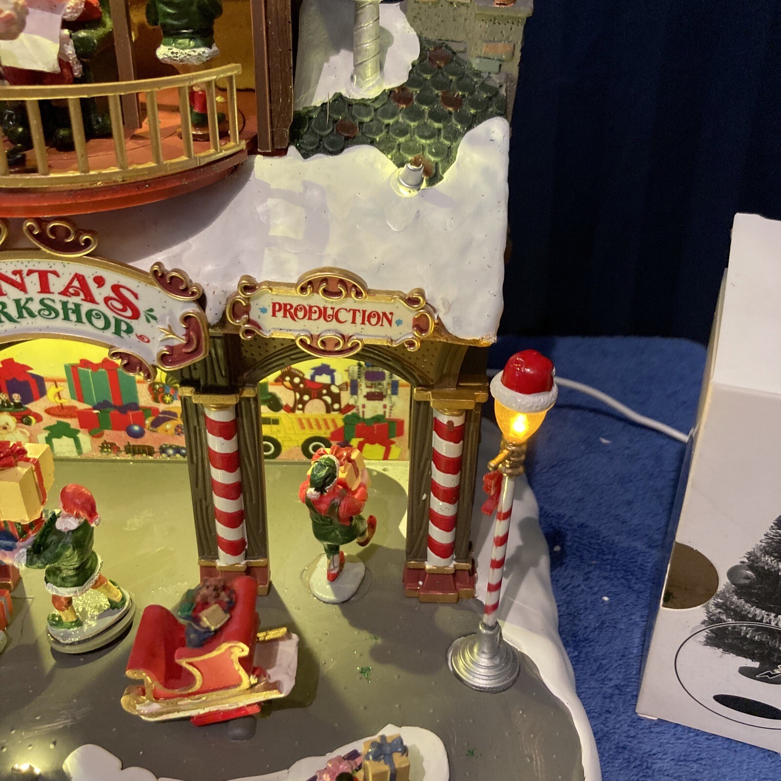 Lemax Animated Musical Santa’s Workshop Christmas Village Building 828 ...