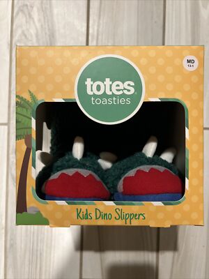 New Totes Toasties KIDS Dino SLIPPERS New In Box Kids MD 13-1 | eBay