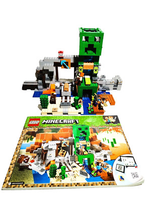 Retired LEGO Minecraft 21155 Creeper Mine Set Complete w/ Minifigures ...