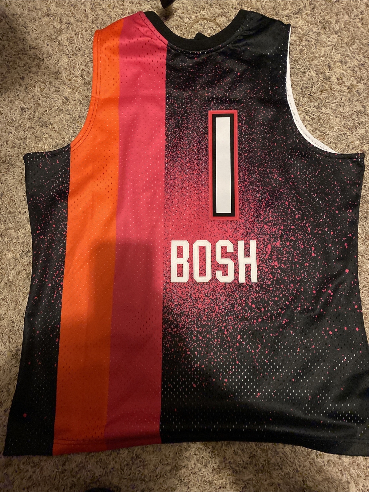 Mitchell Ness Chris Bosh Miami Heat Jersey Mens XL Spray Paint NBA ...