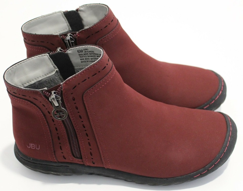 JBU Ladies' Juno Winter Ankle Boot Size 6 - Red | eBay