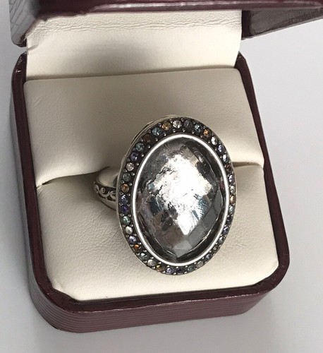 Brighton Luminescence Ring Size 9 Silver Plated Multi Color Crystals ...