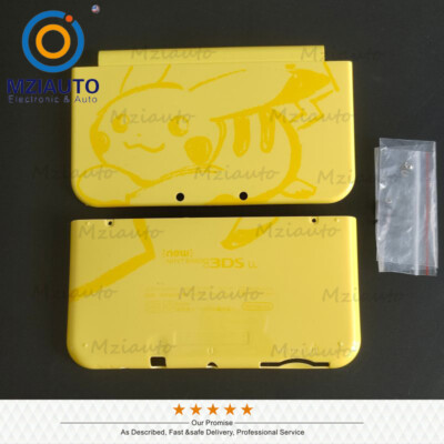 For Nintendo 3DS LL 3DS XL Pikachu A+E Cover Shell Housing Front Back ...